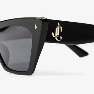 JIMMY CHOO Acetate Cat-eye Sunglasses - Black