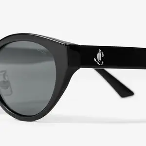 JIMMY CHOO Oval Sunglasses - Black