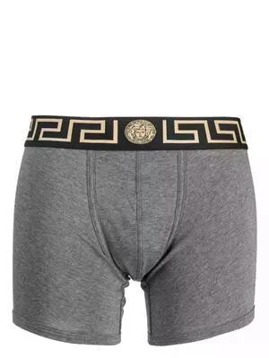 Versace Logo-waist Boxer Briefs - Grey