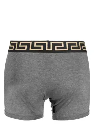 Versace Logo-waist Boxer Briefs - Grey