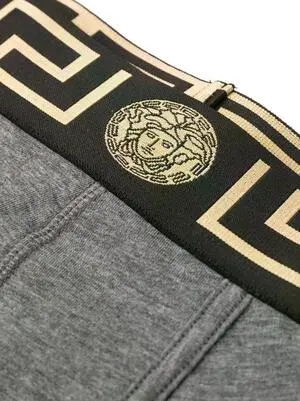 Versace Logo-waist Boxer Briefs - Grey
