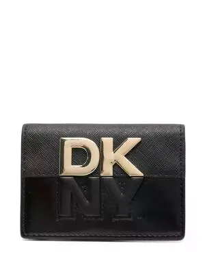 Dkny Logo-plaque Bi-fold Wallet - Black