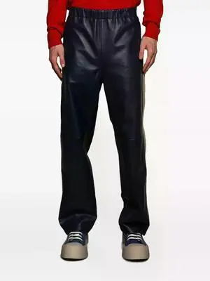 Marni Side-stripe Leather Trousers