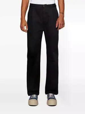 Marni Cotton Wide-leg Trousers - Black