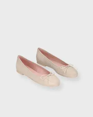 Pretty Ballerinas Angelis Safari Ballet Flats - Beige