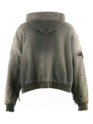 SAINT MXXXXXX Hooded Distressed Sweatshirt