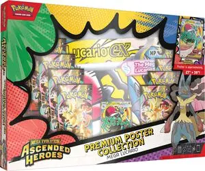 POKEMON 2026 Pokémon Mega Evolution Ascended Heroes Mega Lucario Premium Poster Collection Trading Card - Multicolor