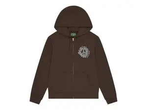 DENIM TEARS Denim University Zip Hoodie - Brown