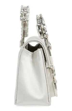 L’ALINGI Oasis Crystal Handle Satin Clutch