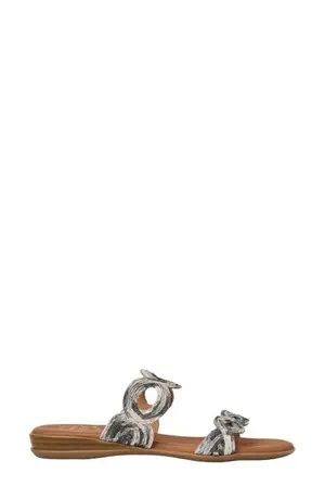 Andre Assous Nizzie Slide Sandal - Black/natural