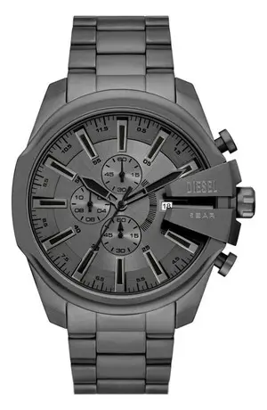 DIESEL® Mega Chief Chronograph Bracelet Watch - Gray