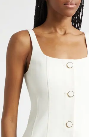 Veronica Beard Liana Stretch Cotton Dress - Dove