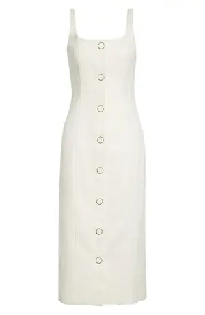Veronica Beard Liana Stretch Cotton Dress - Dove