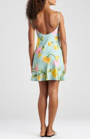 Natori Solene Floral Satin Charmeuse Chemise