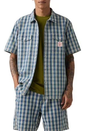 LEVI'S Worker Oversize Check Short Sleeve Button-up Shirt - Summer Check Shirt