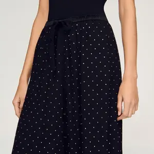 Sandro Rhinestone Embellished Wide-leg Trousers