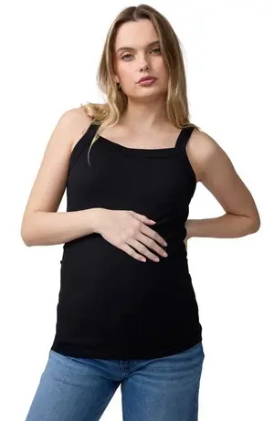Ingrid & Isabel® Rib Seamless Fashion Tank - Black
