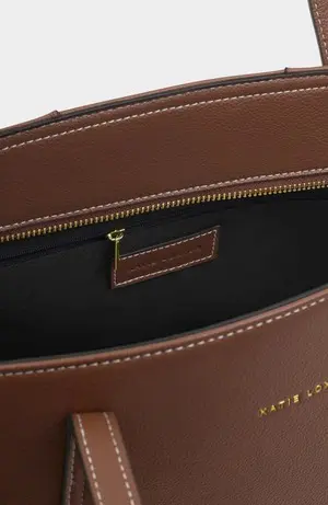 KATIE LOXTON Harlyn Work Tote Bag - Chocolate