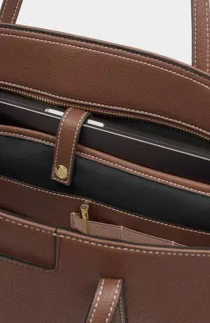 KATIE LOXTON Harlyn Work Tote Bag - Chocolate
