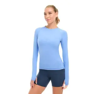 BLOQUV Active V-neck Sun Shirt - Indigo