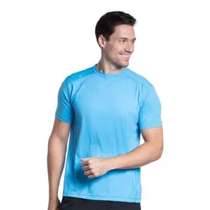 BLOQUV Short Sleeve Crew Sun Shirt - Ocean Blue
