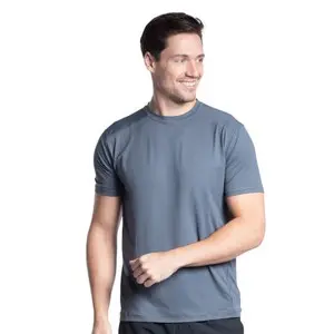 BLOQUV Short Sleeve Sun Protection Crew Shirt - Smoke