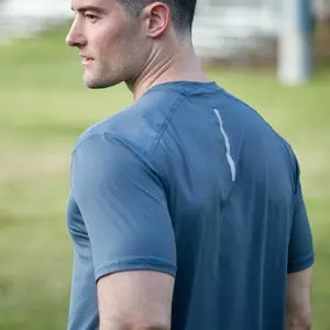 BLOQUV Short Sleeve Sun Protection Crew Shirt - Smoke