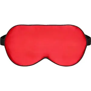 SILKSILKY Pure Silk Elastic Band Sleep Eye Mask Red