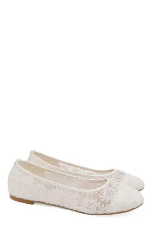 KAILEE P Kailee P Crochet Lace Ballet Flats