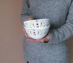 Twig New York Scandinavian Floral Cereal & Soup Bowl