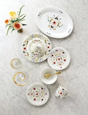 Twig New York Scandinavian Floral Cereal & Soup Bowl
