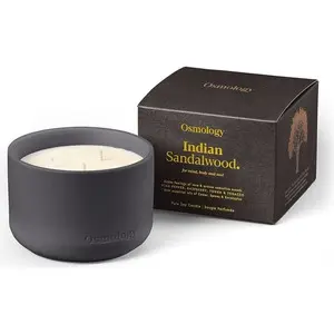 OSMOLOGY Indian Sandalwood Scented Triple Wick Candle - Black