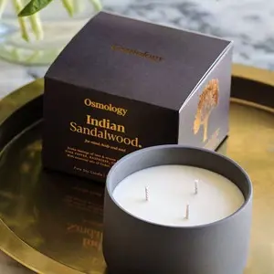 OSMOLOGY Indian Sandalwood Scented Triple Wick Candle