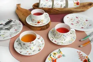 TWIG NEW YORK Scandinavian Floral Cup And Saucer