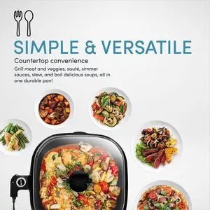 AROMA Housewares Asp-218b Grillet 4qt