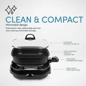 AROMA Housewares Asp-218b Grillet 4qt