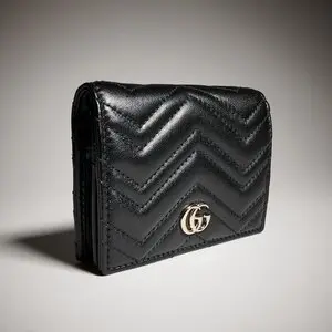 Gucci Gg Marmont Card Case Wallet Leather - Black