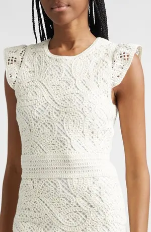 Emporio Armani Crochet Sheath Dress