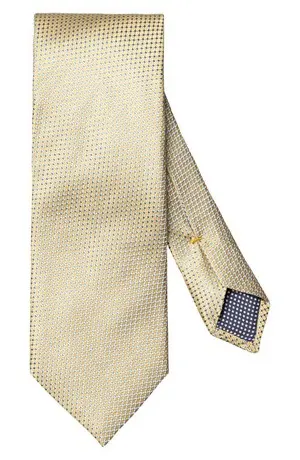Eton Micro Silk Neck Tie - Light Yellow