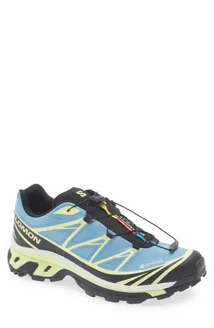 SALOMON XT-6 GORE-TEX® Waterproof Sneakers Niagara/sunny Lime/black