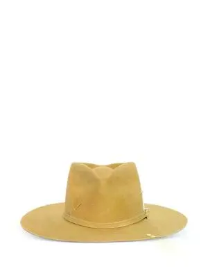Nick Fouquet Eye Of Ra Embellished Felt Hat - Yellow