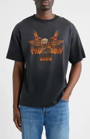 PACSUN Eagle Skull Cotton Graphic T-shirt