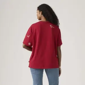 LEVI'S Graphic Embroidered T-shirt - Rhythmic Red