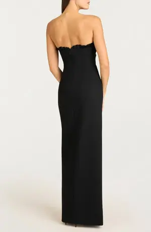 Cinq À Sept Kassia Ruffle Detail Strapless Gown