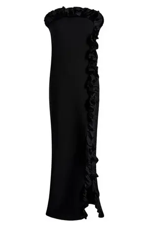 Cinq À Sept Kassia Ruffle Detail Strapless Gown