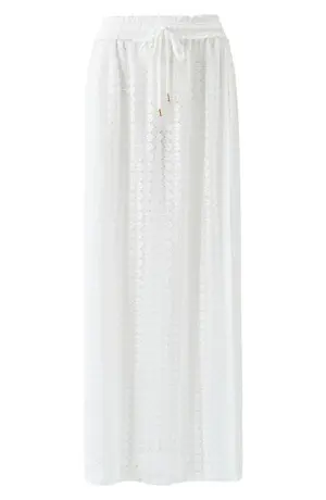 Melissa Odabash Mendi Embroidered Lace Cover-up Skirt