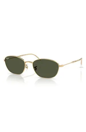 Ray-ban 55mm Oval Sunglasses - Gold Flash