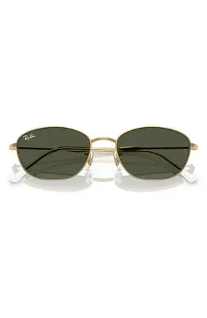 Ray-ban 55mm Oval Sunglasses - Gold Flash