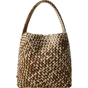 NAGHEDI Medium Nomad Double Weave Hobo Bag - Carmel