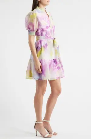 Anne Klein Floral Print Mini Dress